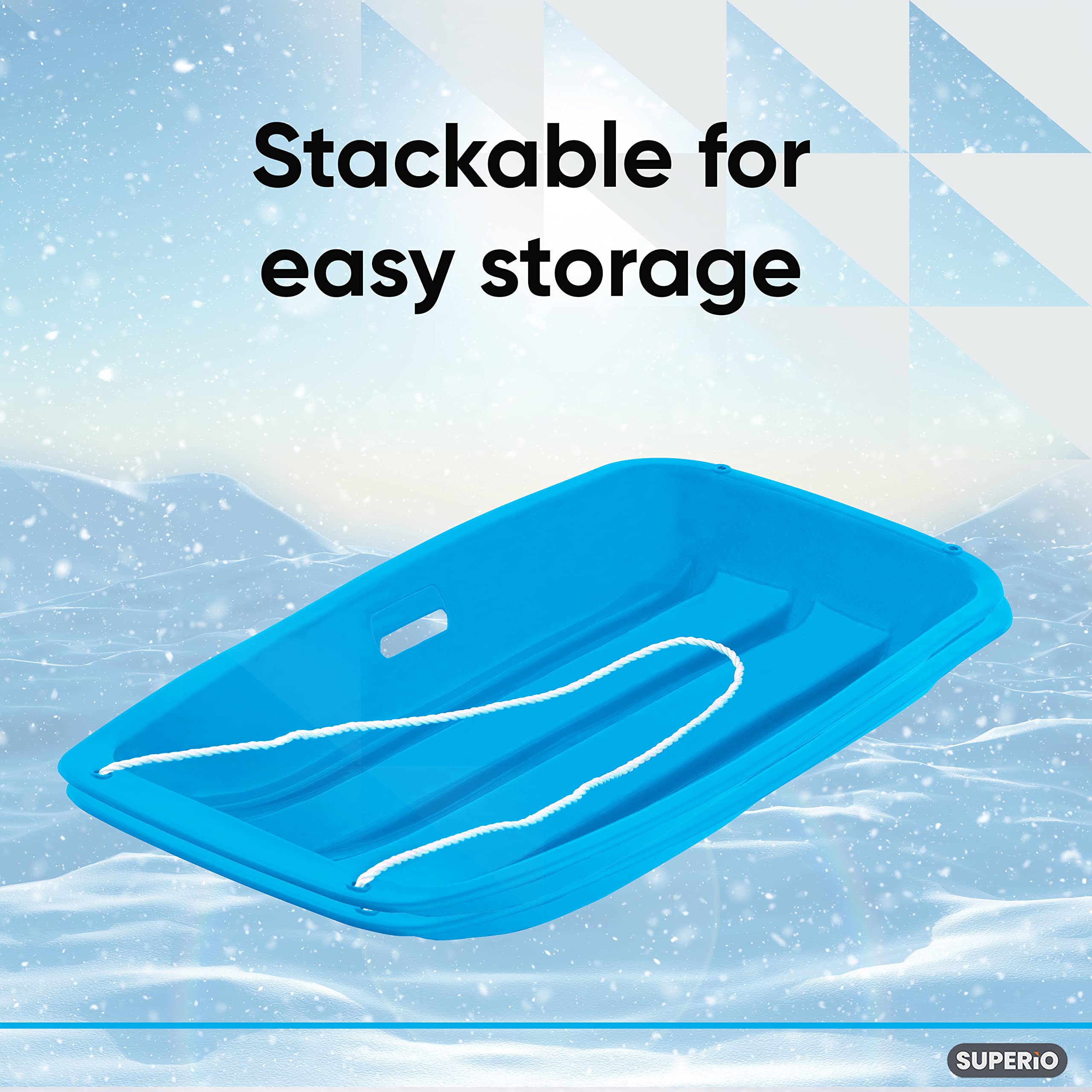 Snapklik.com : Superio Toboggan Snow Sleds For Kids And Adults, 35 ...