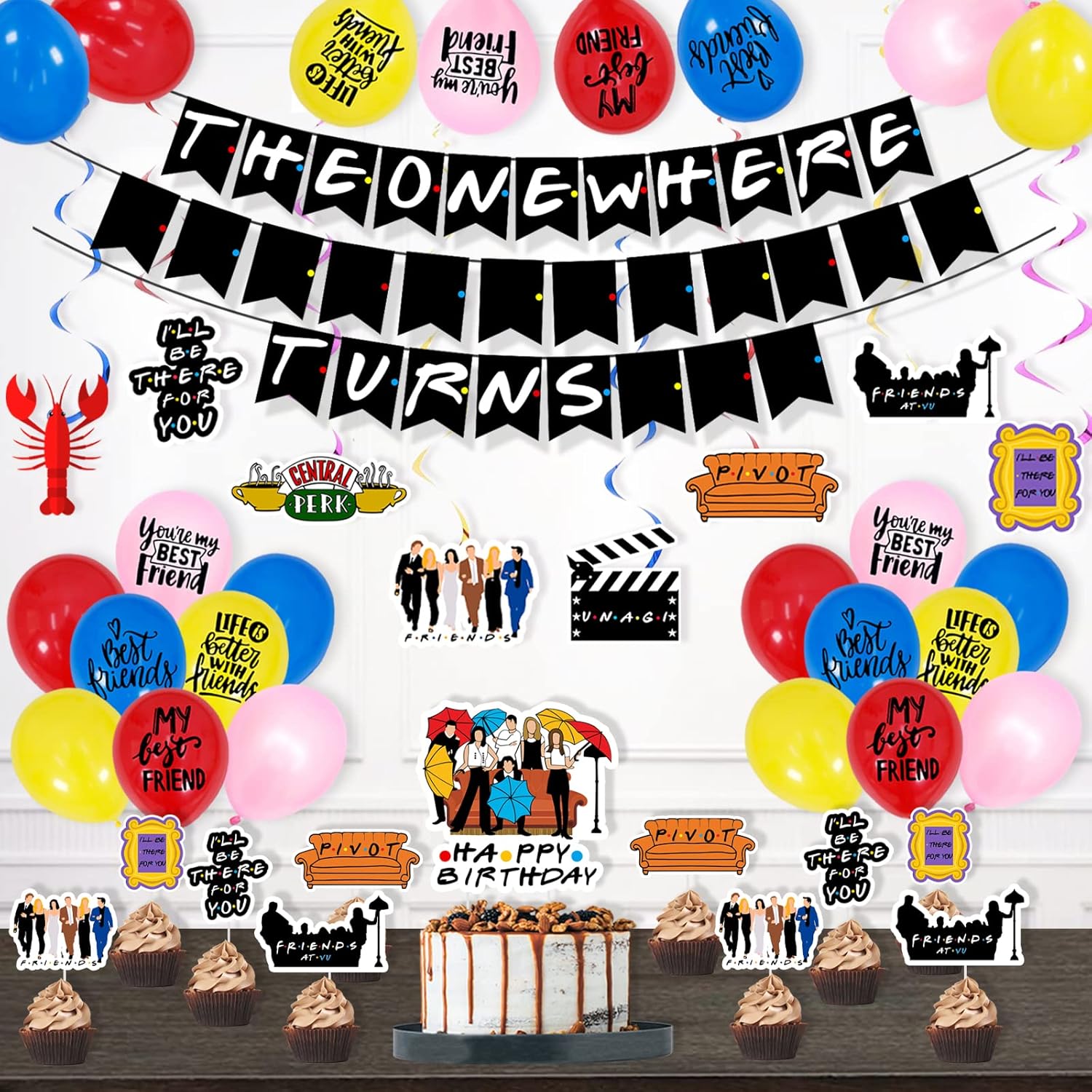 Amazon.com: Friends Themed Birthday Party Decorations, Fiesec Friend TV ...