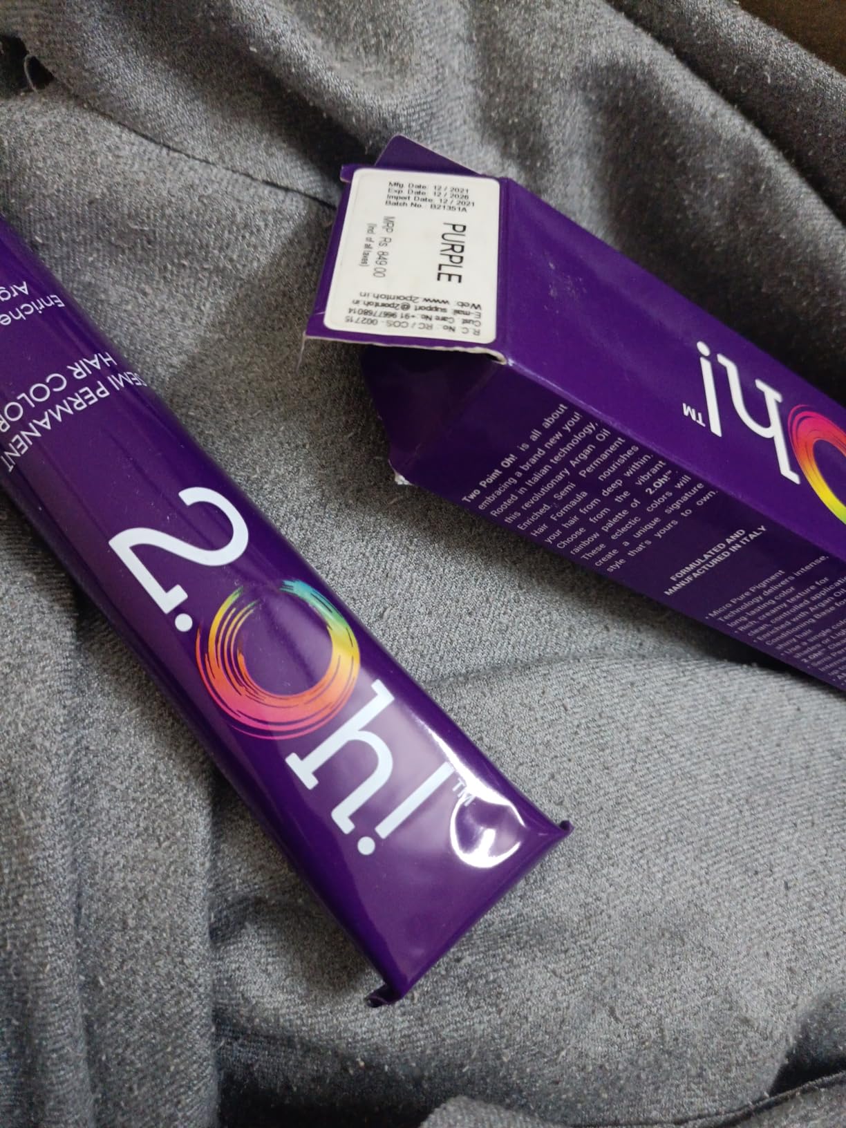2.Oh! Violet Hair Colour For Women & Men, Italian Quality, Ammonia-Free ...