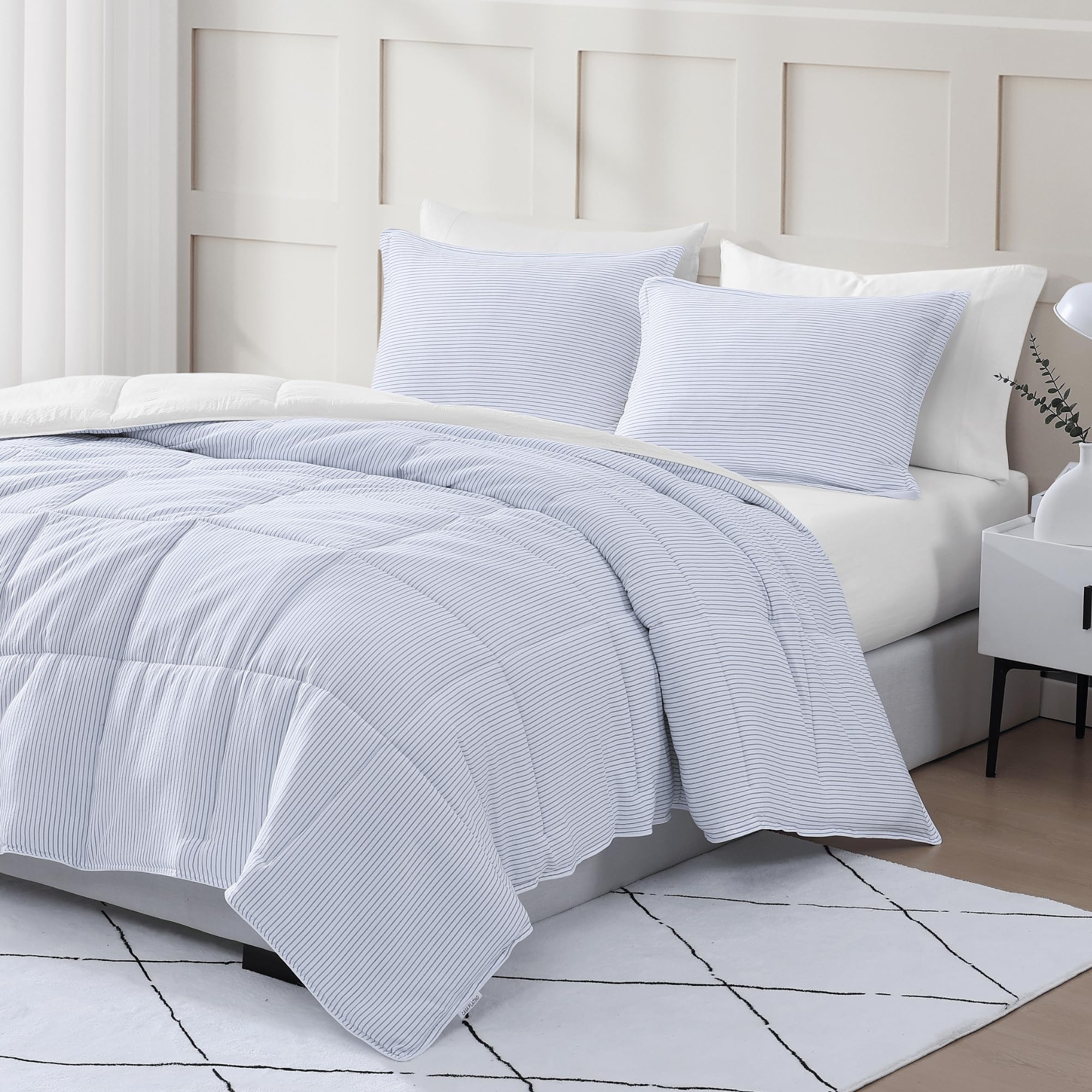100% Organic Cotton Twin Comforter Set - Duvet Insert, All Season Down ...
