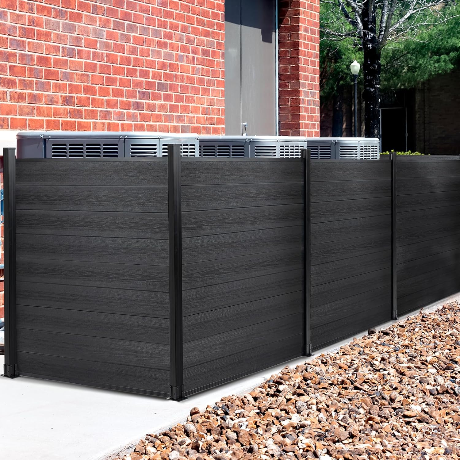 Amazon.com : 6 Feet×6 Feet Privacy Fence, Outdoor Wood Plastic ...