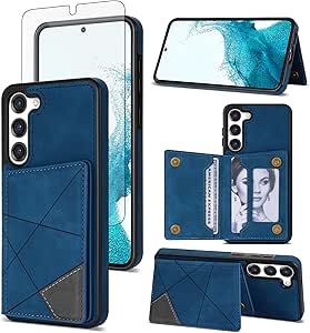 Amazon.com: Asuwish Phone Case for Samsung Galaxy S23 Plus S23+ 5G Wallet Cover with Tempered ...