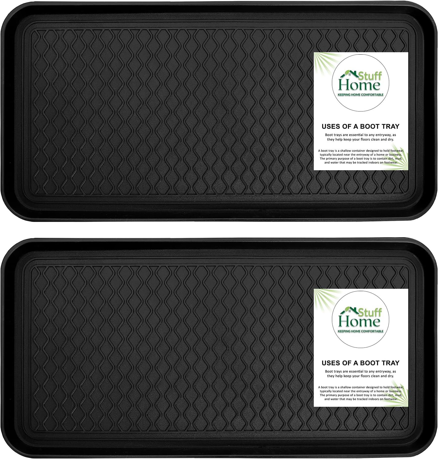 Home Stuff Boot Tray for Heavy Duty Floor Protection, Weather Boot Tray ...