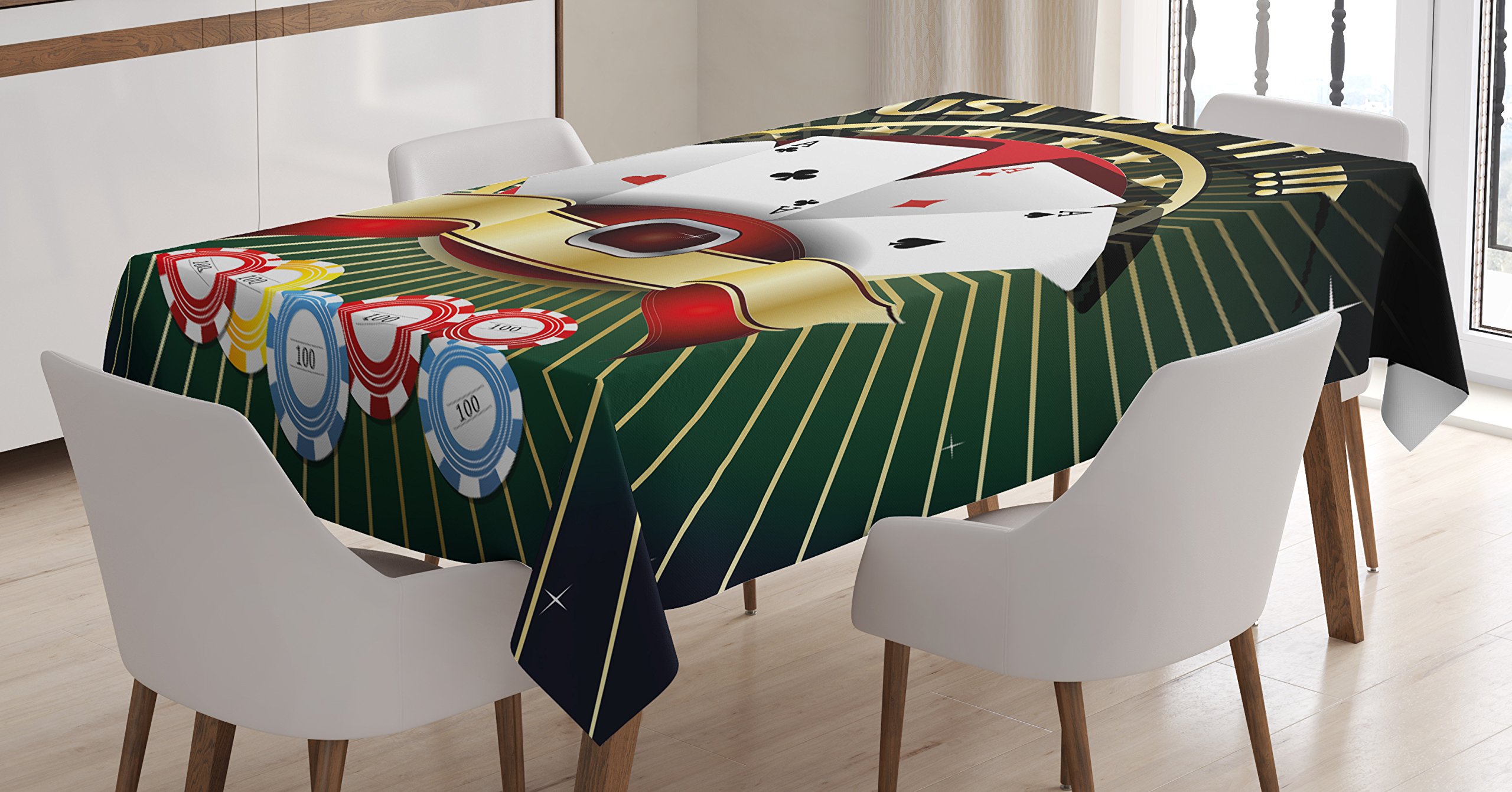 Amazon.com: Ambesonne Poker Tournament Tablecloth, Just Do It Old ...
