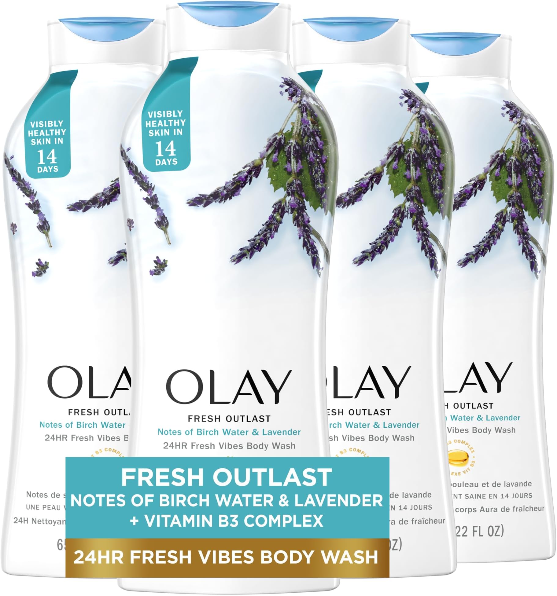 Amazon.com: Olay Fresh Outlast Hydrating Birch Water & Lavender Scent ...