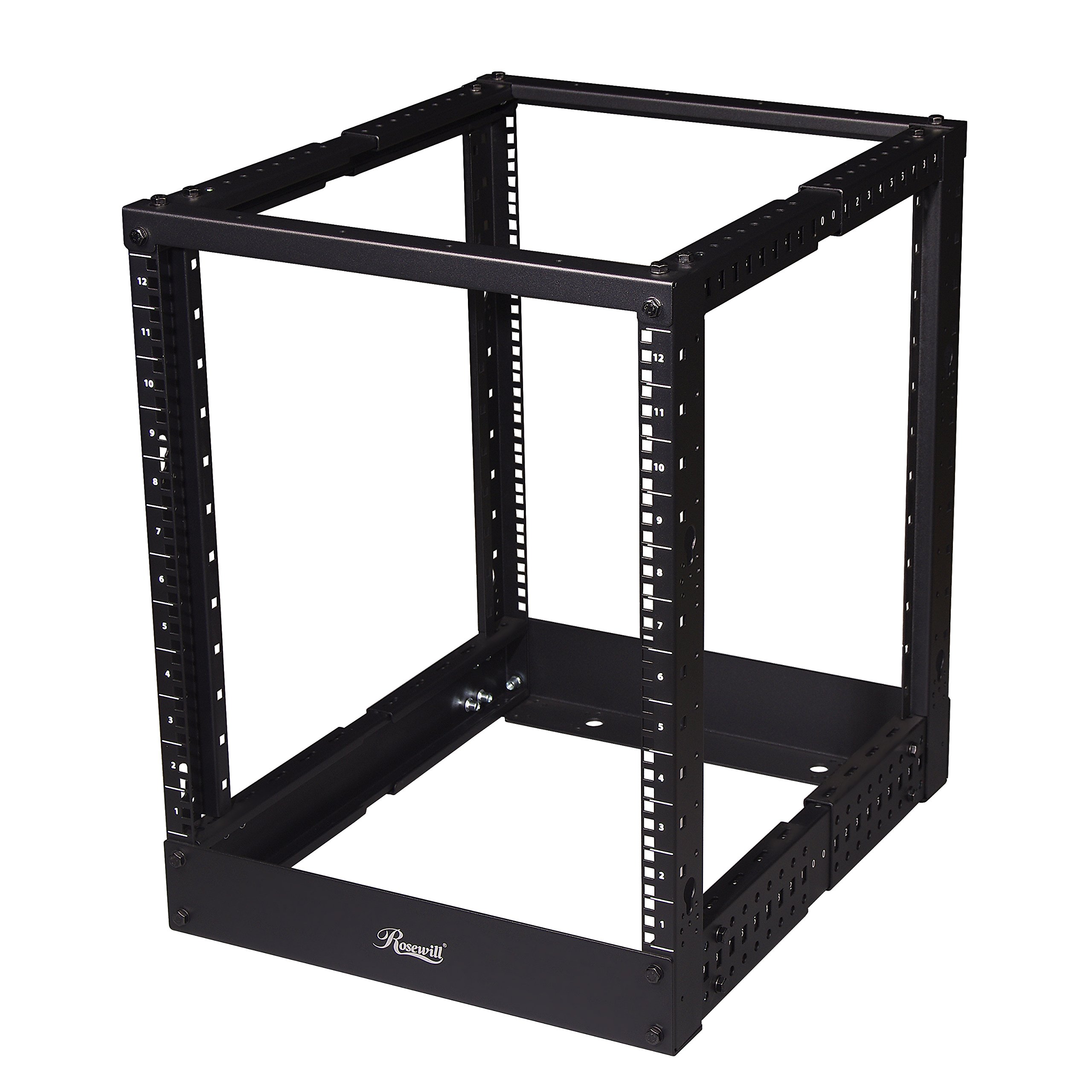 Buy Rosewill Adjustable 12U Open Frame Server Rack With Hooks For Cable