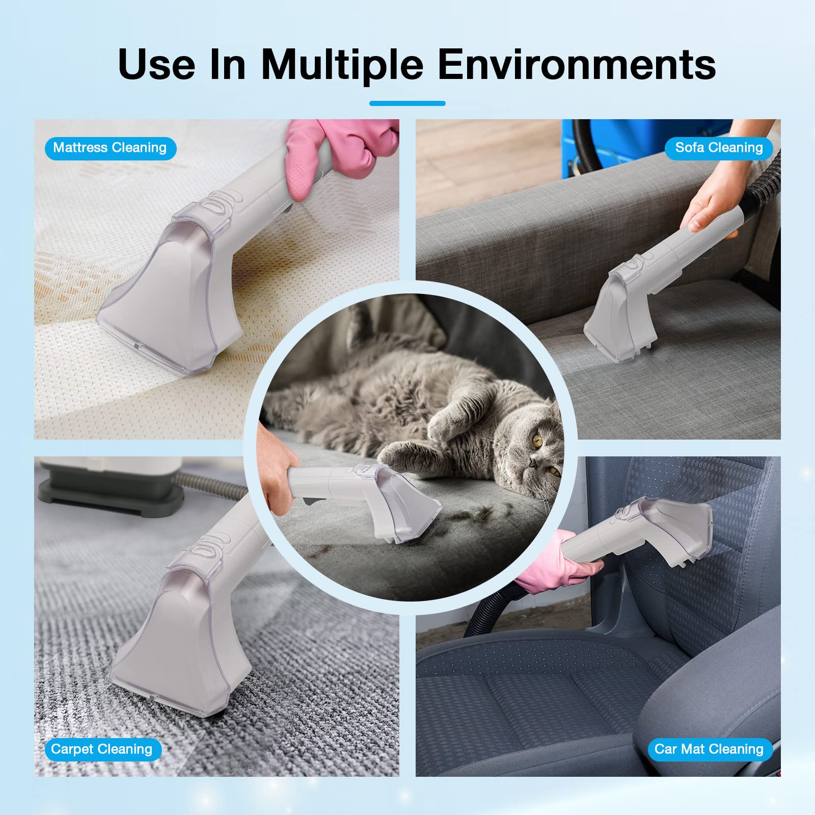 ECOWELL Portable Carpet Cleaner Machine, Spot Cleaner Lightweight ...