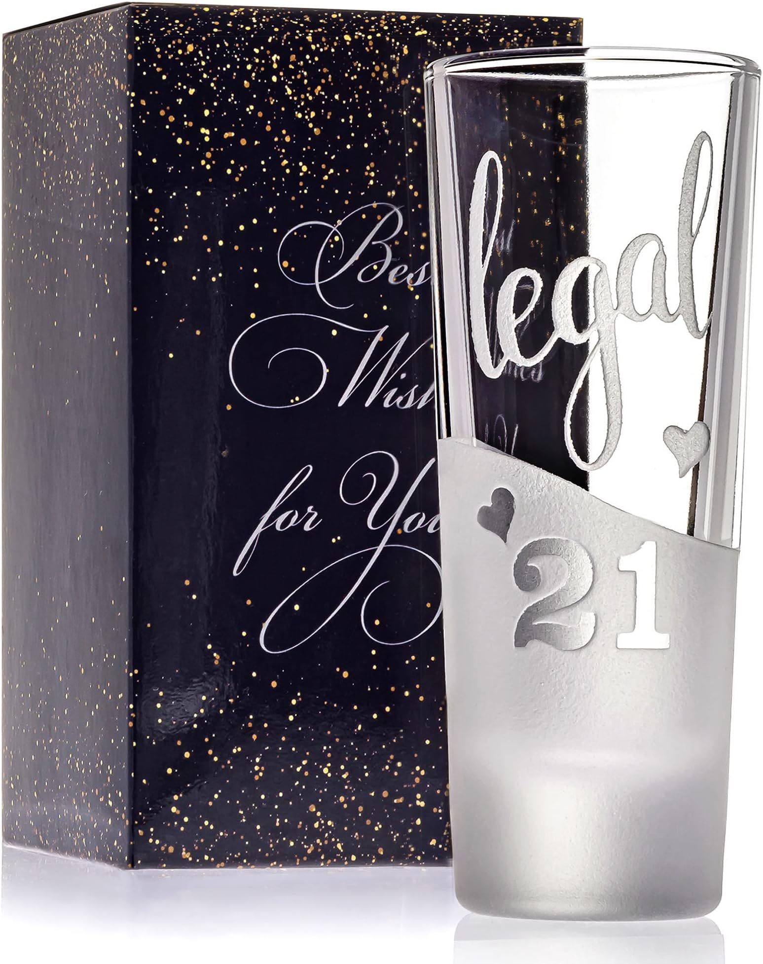 Amazon.com | SandDecor 21st Birthday Shot Glass, Funny Birthday Gifts ...