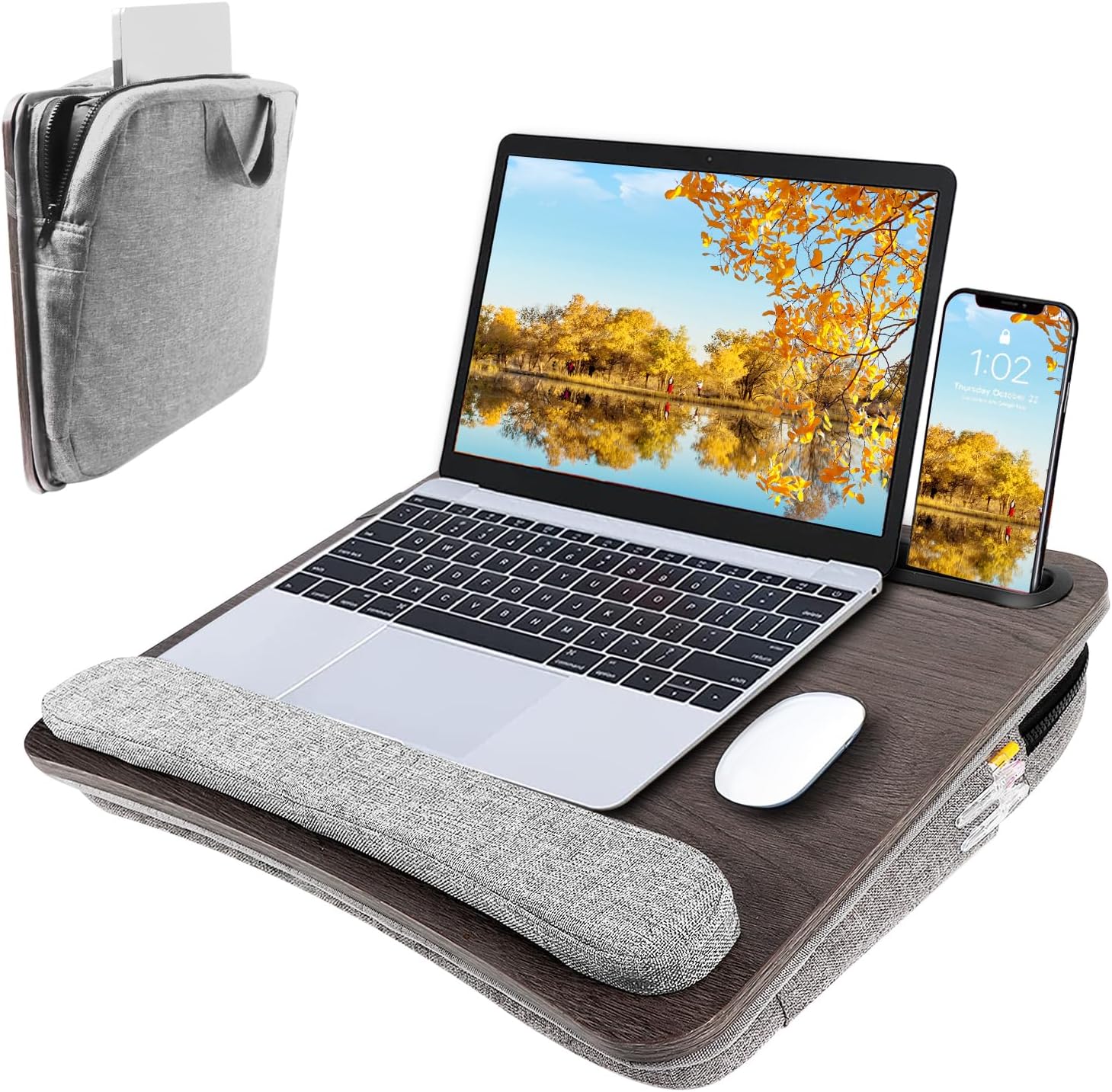 Amazon.com: LAPGEAR Compact Lap Desk - Charcoal - Fits up to 15 Inch ...