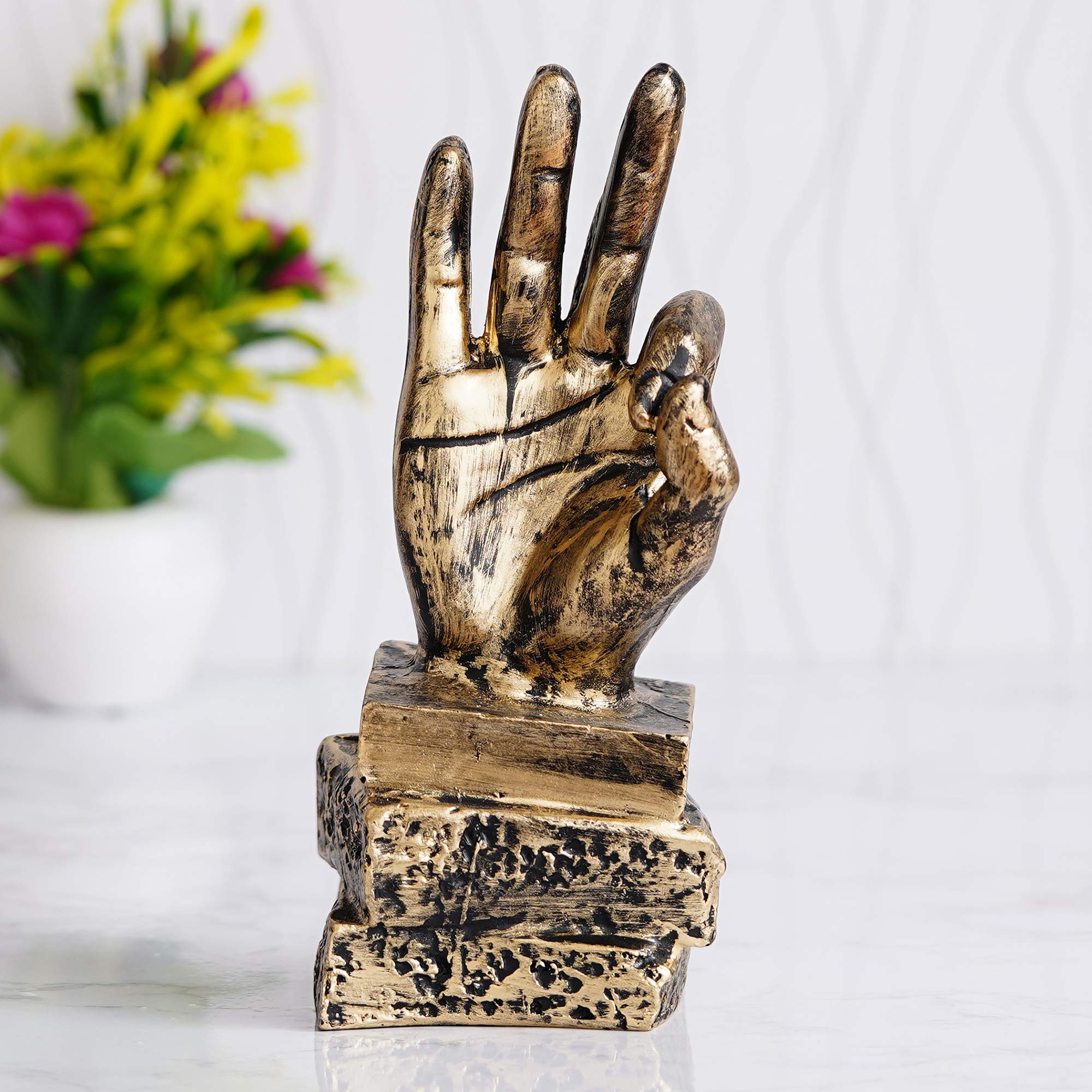 Webelkart Polyresin Hand Gesture Desk Statues Finger Sculpture Decor ...