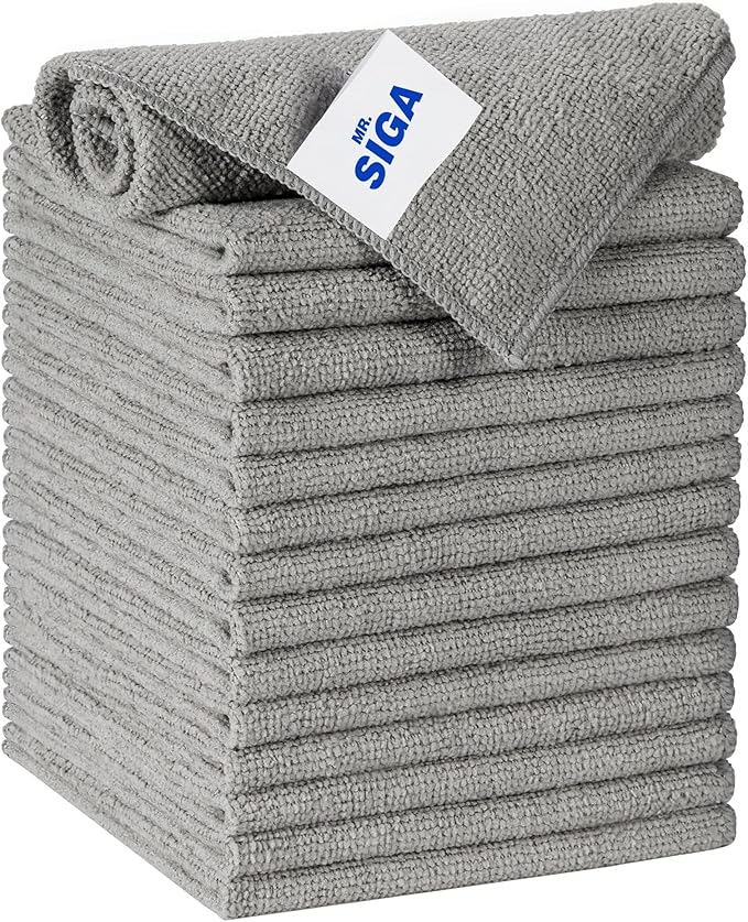 Amazon.com: MR.SIGA Microfiber Cleaning Cloth, All-Purpose Microfiber ...