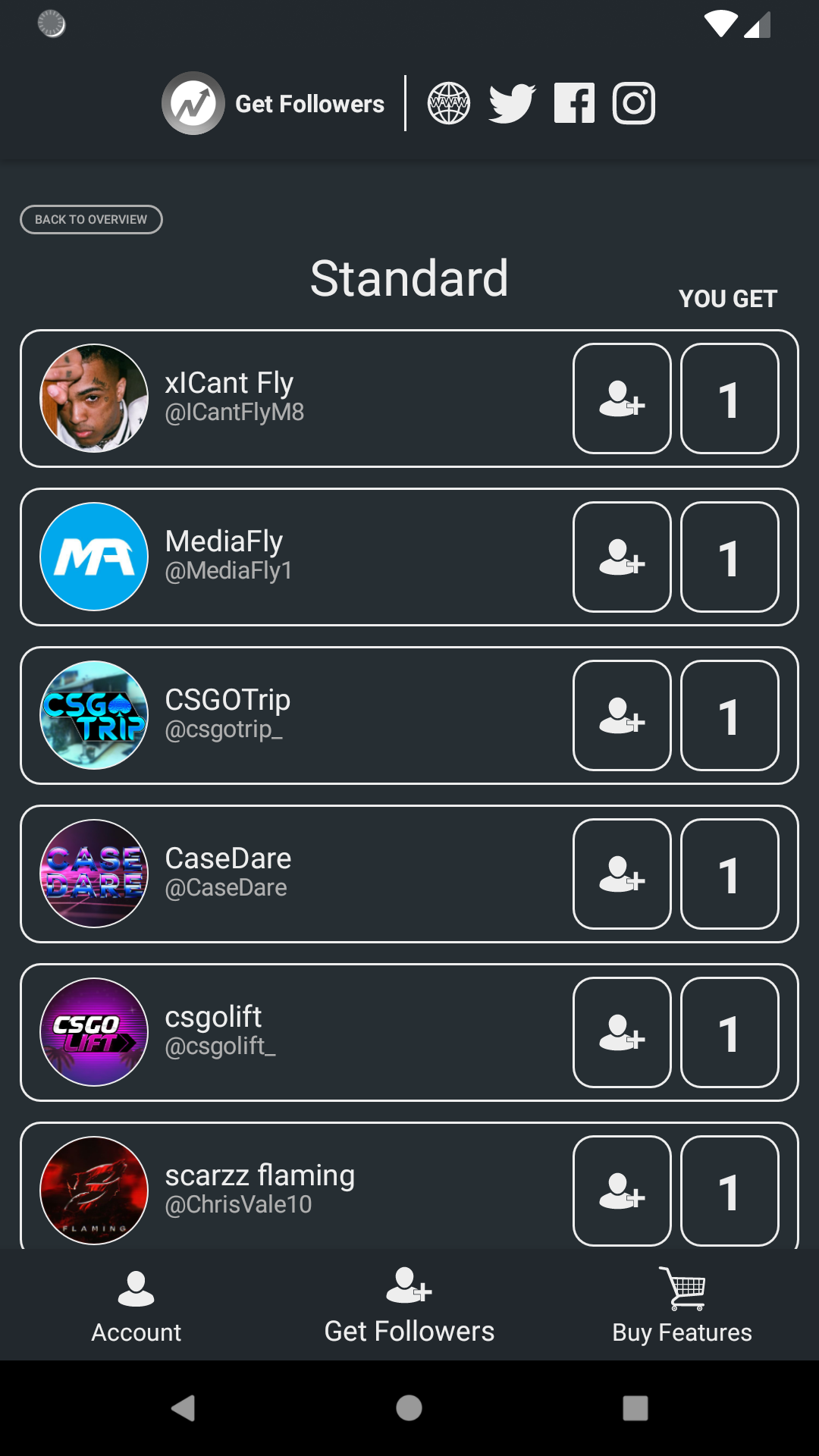 Get Followers - App on Amazon Appstore