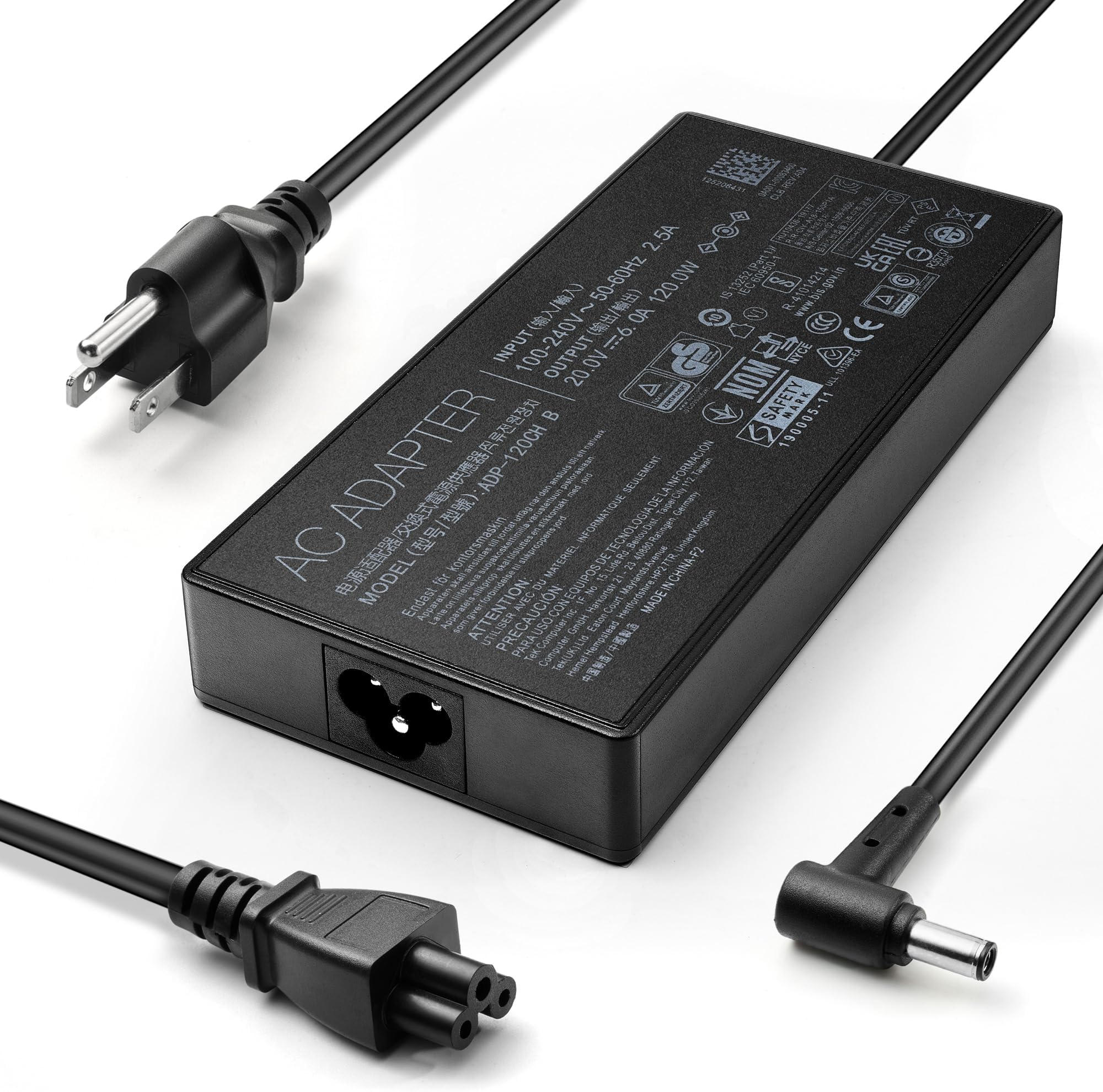 Amazon.com: New 19V 6.32A 120W Laptop Adapter A15-120P1A PA-1121-28 AC ...