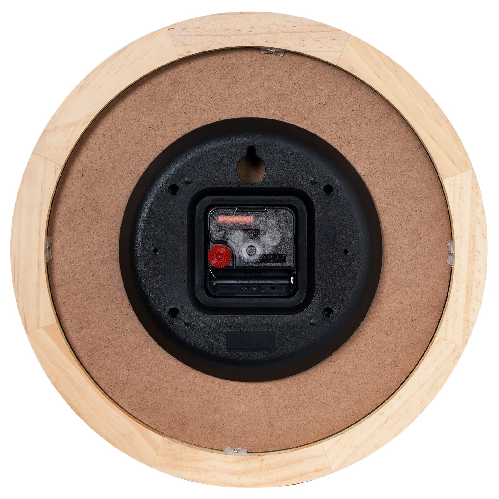 UberDeco 12 inch Wooden frame brown open face wall Clock – BigaMart