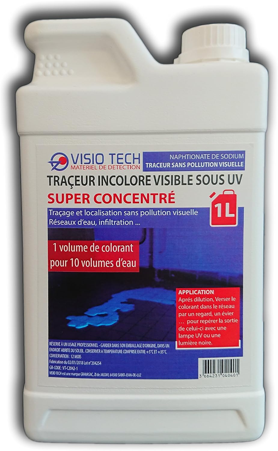 Visio Tech Super Concentrate Visible Under UV Tracer Clear – 1L ...