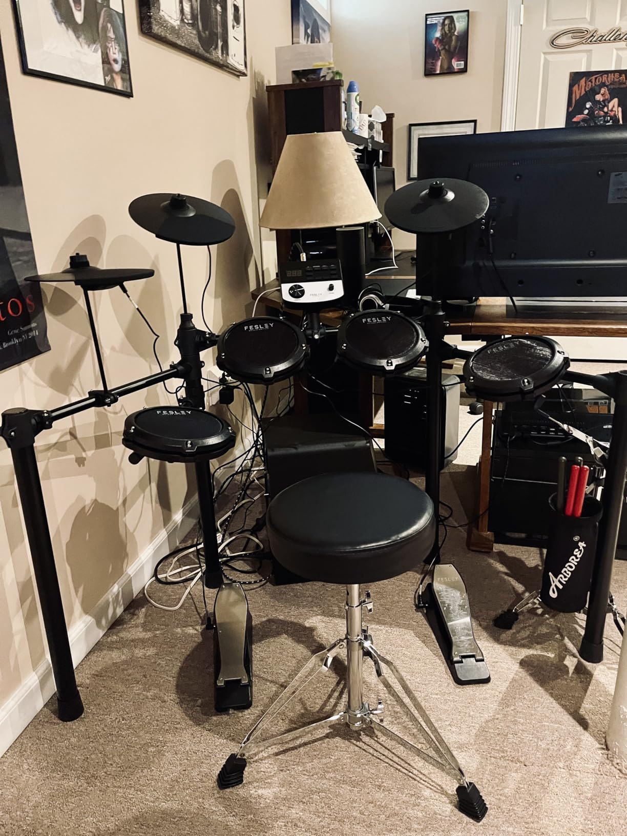 $23/mo - Finance FED1100W Electric Drum Set, Electronic Drum Set with ...