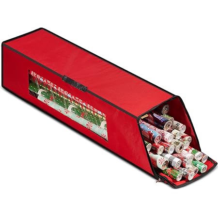 Amazon.com: Nakior Christmas Wrapping Paper Storage Container – Xmas ...