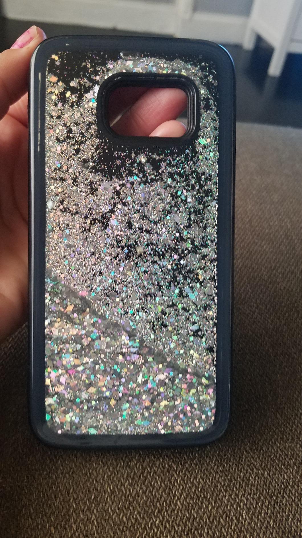 Amazon.com: Caka Galaxy S7 Case, Galaxy S7 Glitter Case Liquid Series ...