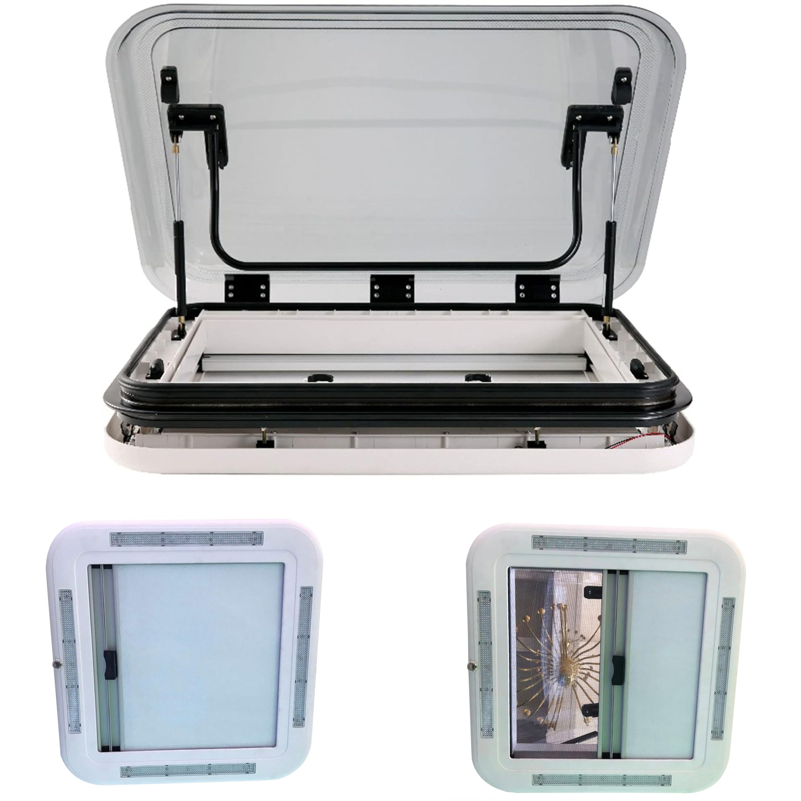 Amazon.com: RV Skylights RV Roof Vent Hatch with LED Light Lighting and ...
