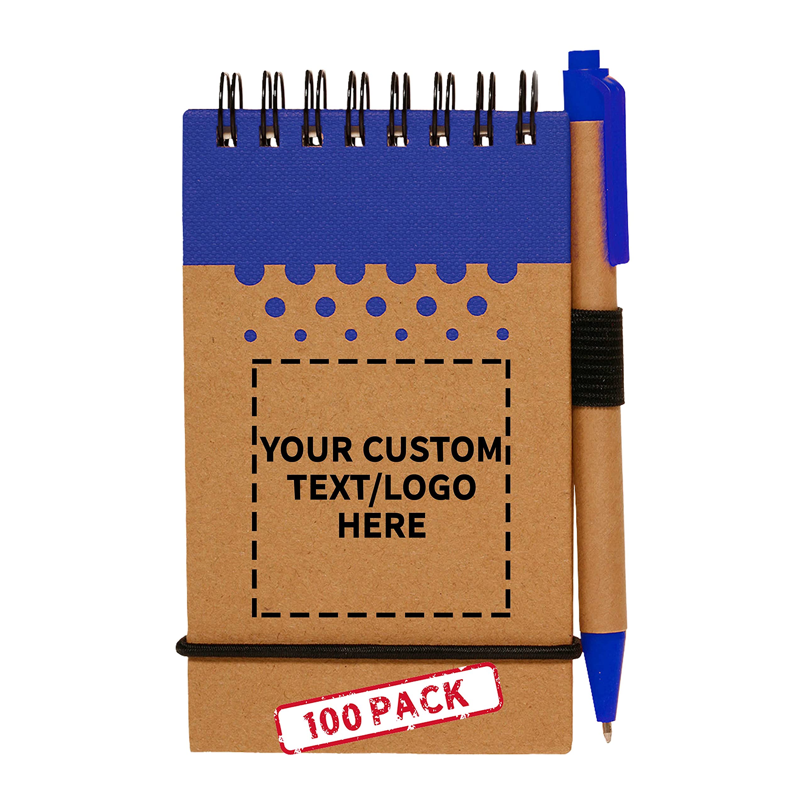 Amazon.com : DISCOUNT PROMOS 100 Recyclable Spiral Small Notebooks Pack ...