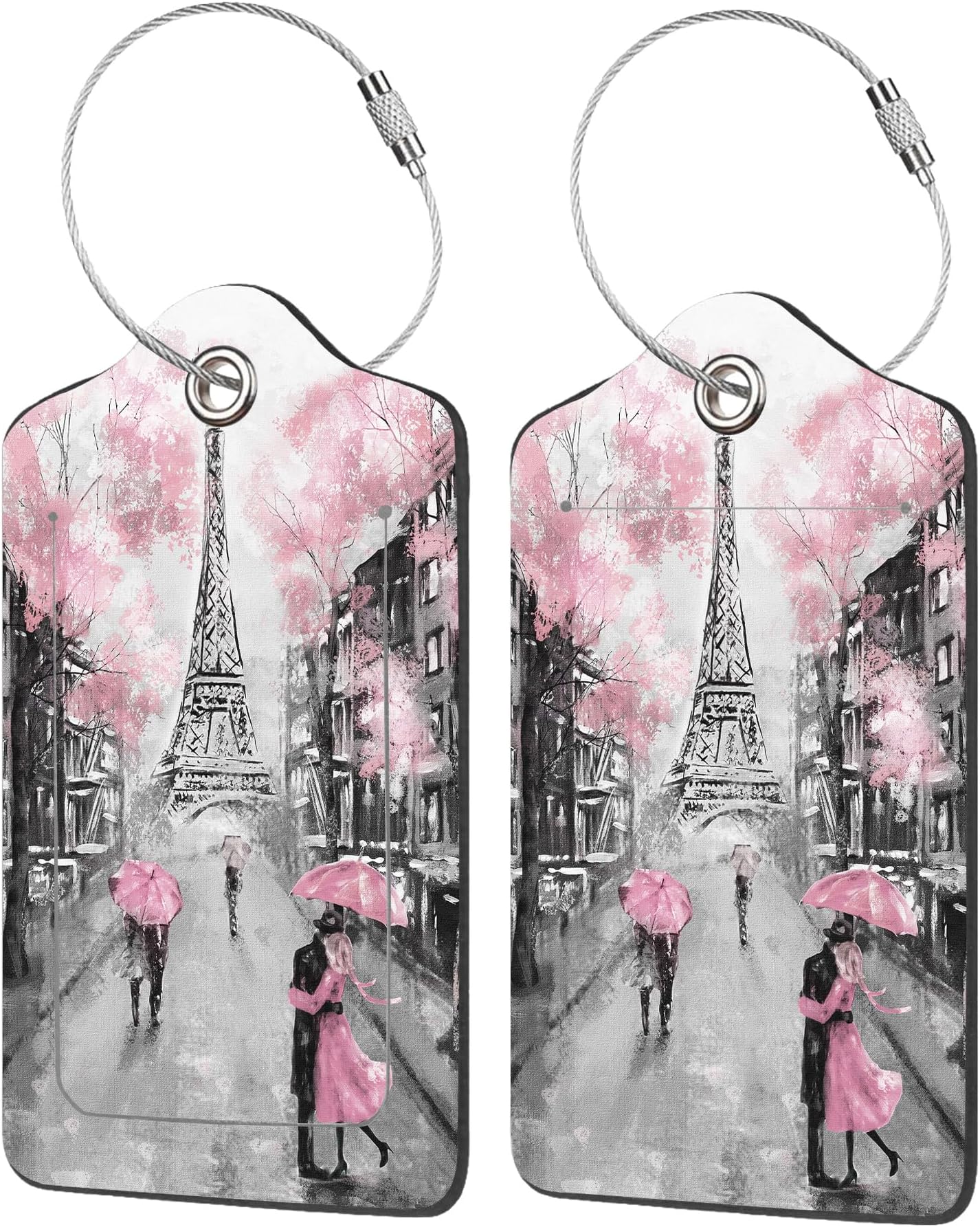 Amazon.com: EOBKLAX Luggage Tags for Suitcase,2 Pack Paris and Eiffel ...