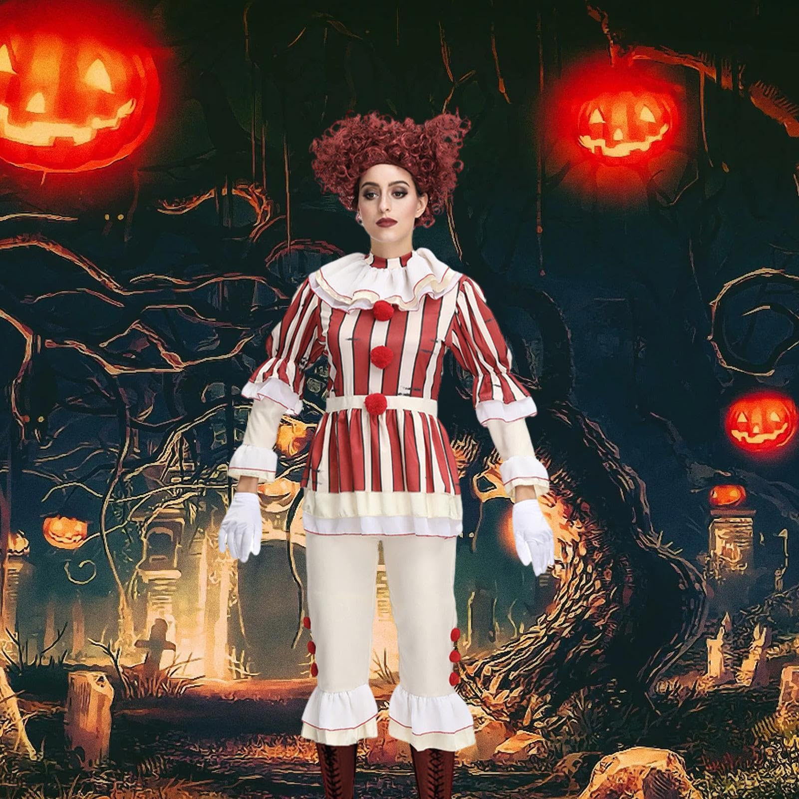 It Pennywise Costume Carnival Halloween Party Cosplay Pennywise