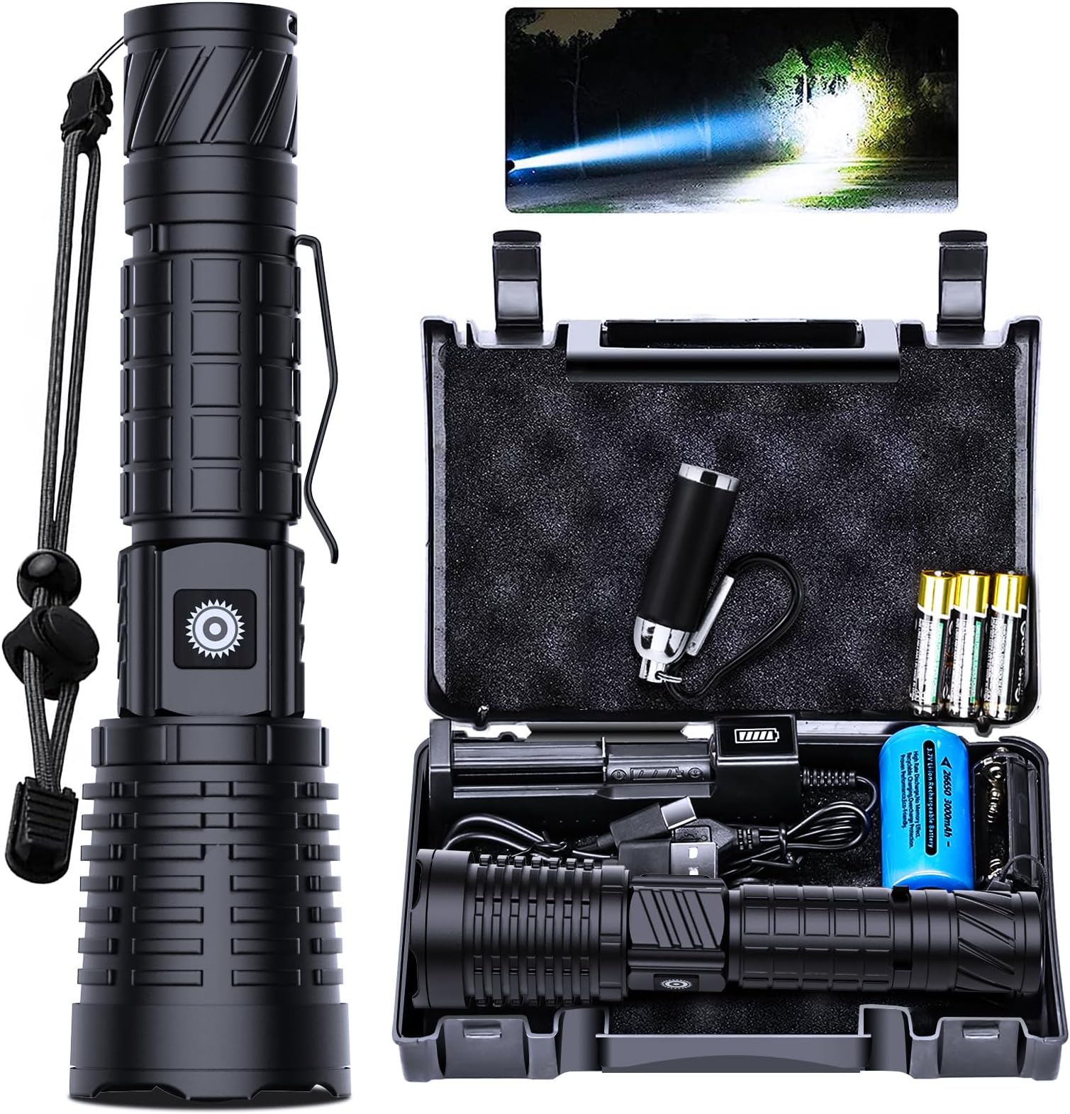 Amazon.com: X.Store Led Flashlights High Lumens Rechargeable - 990 ...