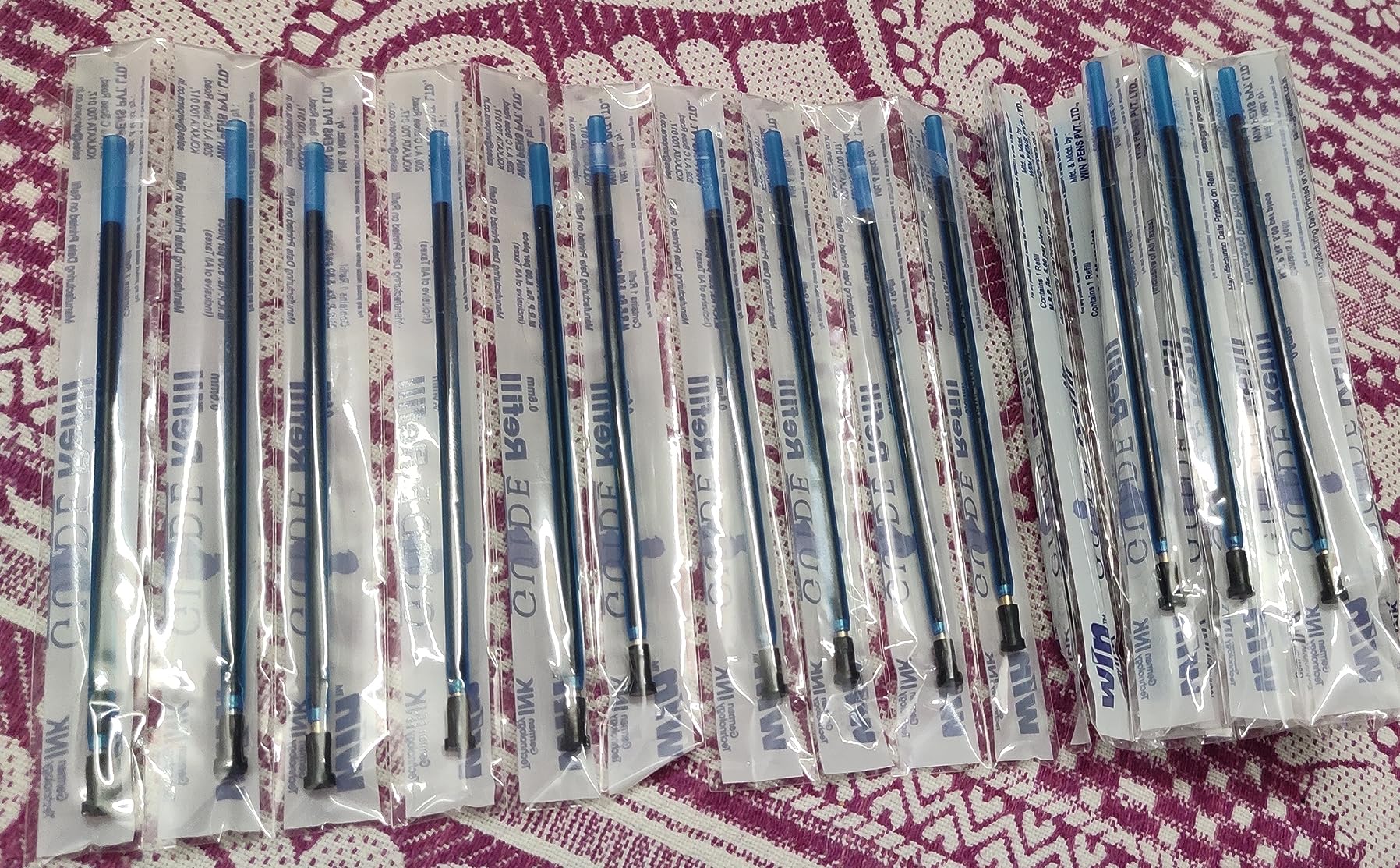 Win Guide Pens Refills, 30 Pcs, Blue | 0.6 mm Sharp Tip for Precision ...