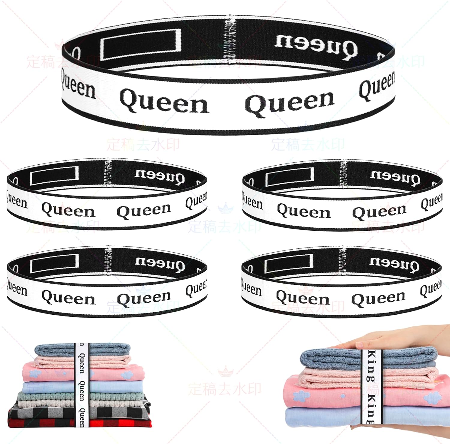 Amazon.com: 4Pcs Bed Sheet Organizer Bands Sheets Labels for Bedding ...