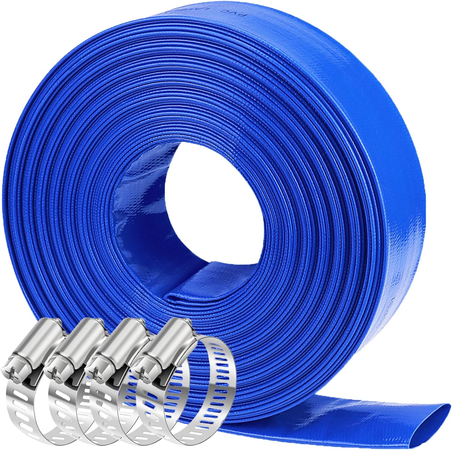 Amazon.com: Pushglossy 2" x 148 FT Pool Backwash Hose with Hose Clamp ...