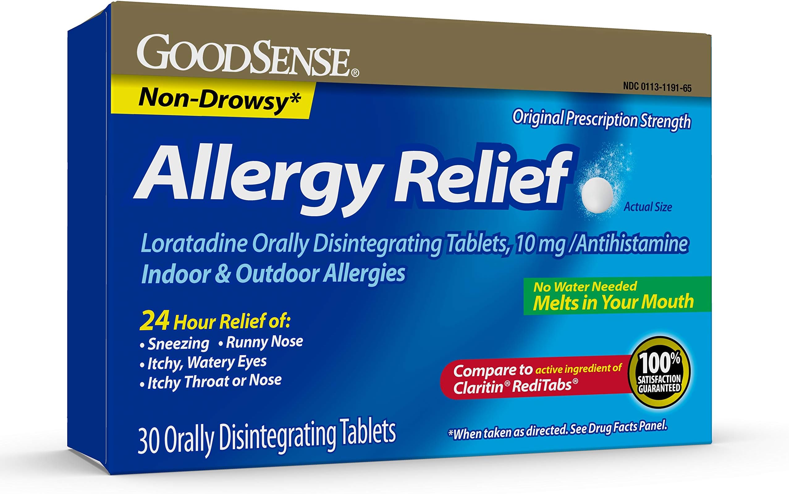 Amazon.com: Claritin RediTabs 12 Hour Allergy Medicine, Non-Drowsy ...