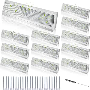 12 Pcs 18 Inch White Baseboard Register(Duct Opening Size), Baseboard ...