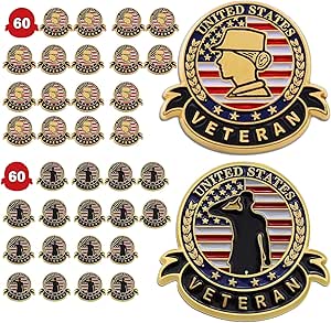 Amazon.com: 120 Pcs US Veteran Day Pins – Female/Male Soldier Patriotic ...