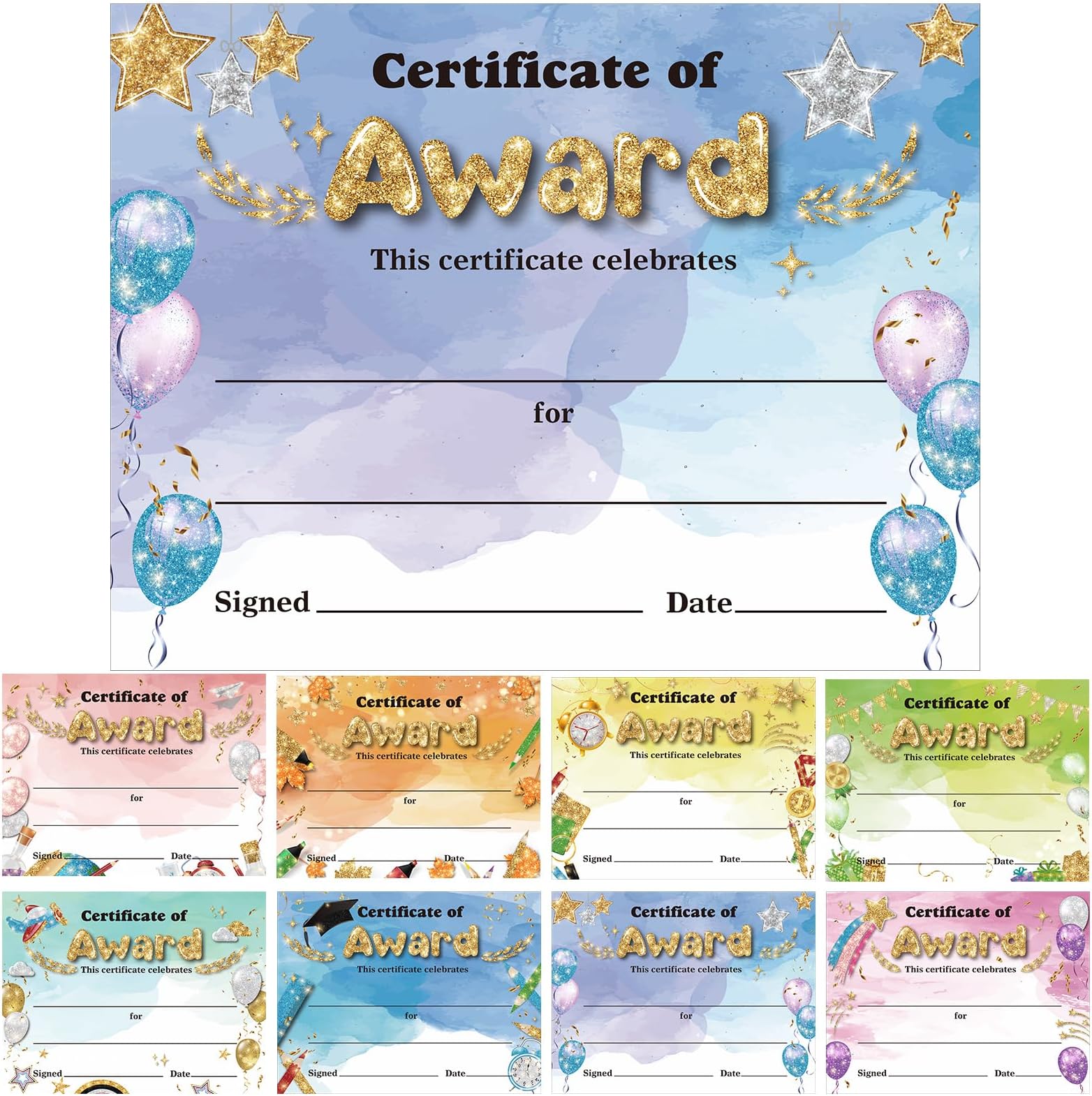 Amazon.com : Spakon 80 Pcs Award Certificates for Kids Student End of ...
