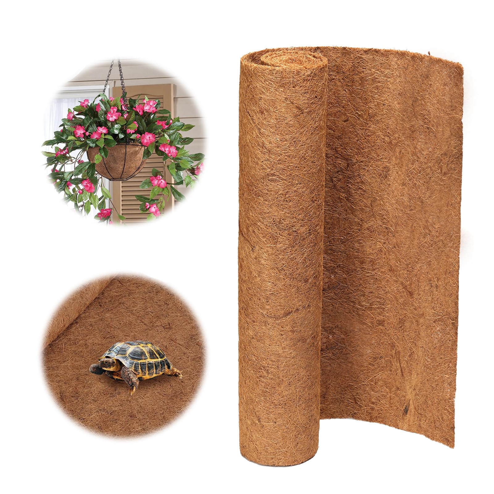 Amazon.com: Coco Liner Roll, 12x 40 inch Natural Coconut Coir Liner ...