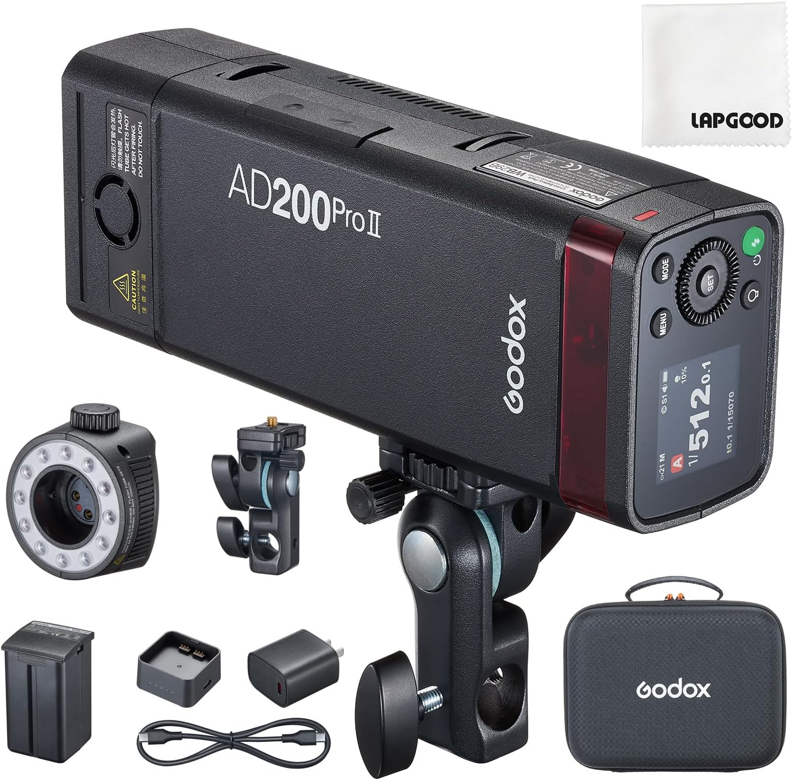 GODOX AD200 Pro II AD200Pro II AD200ProII 200W 2.4G flash estroboscópico, 500 flash de potencia ...