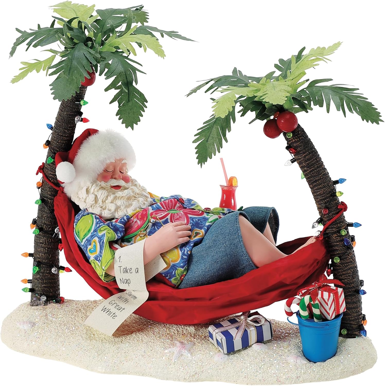 Amazon.com: Department 56 Possible Dreams Santa by The Sea Bucket List ...