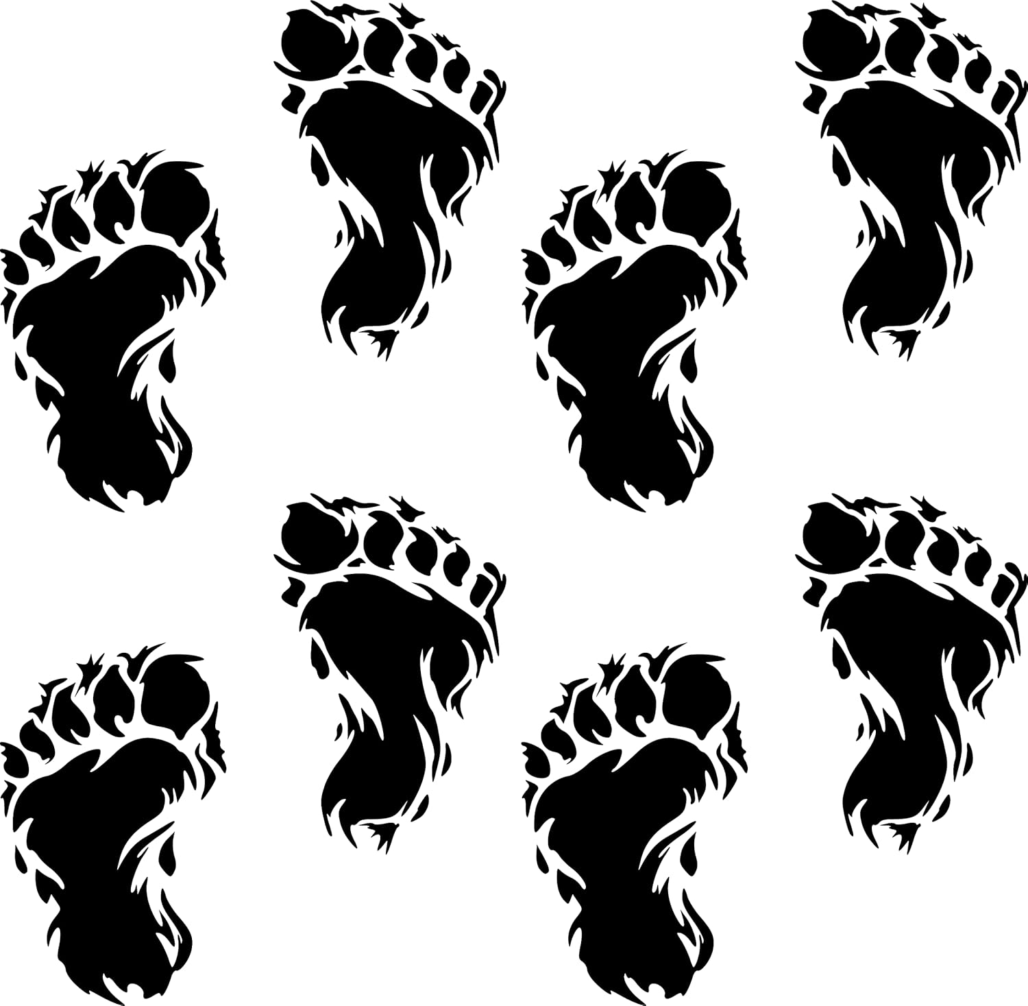 Amazon.com: Sasquatch Bigfoot Footprints Stickers - 9 inch (23 cm ...