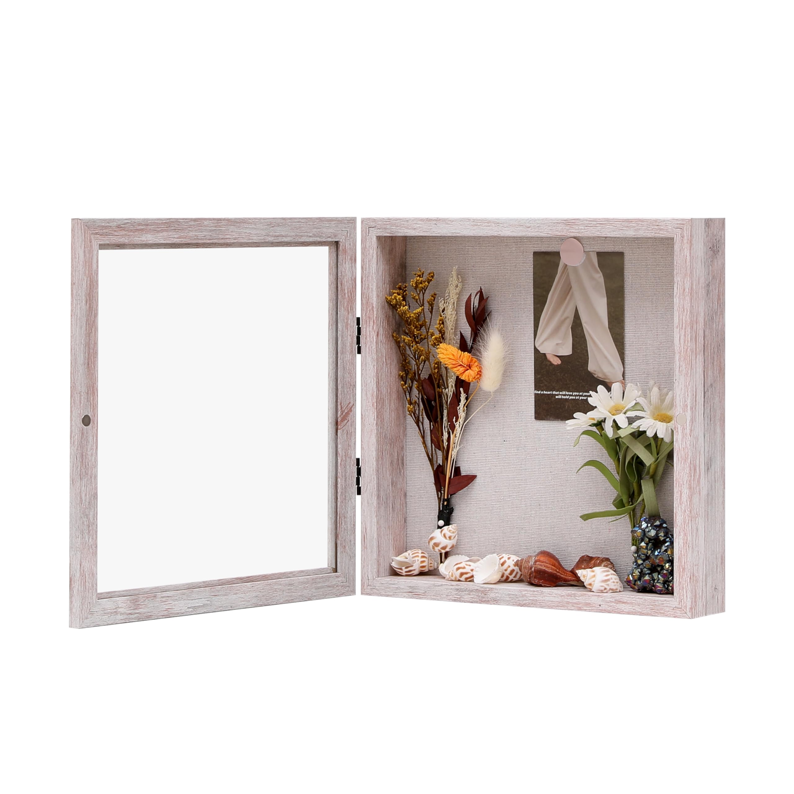 Amazon.com - DEMAIKE 10x10 Shadow Box Frame with Linen Back, Wood Glass ...