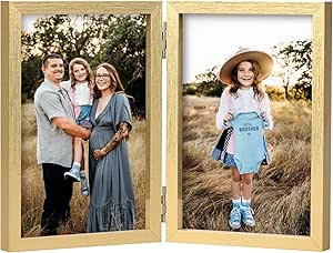 Amazon.com - AVEAX Double 4x6 Picture Frame Hinged Folding Photo Frame ...