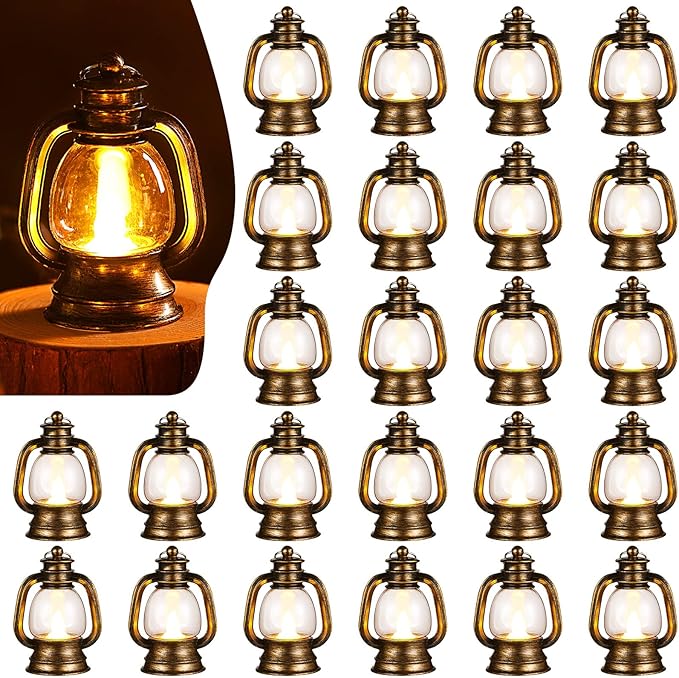 Amazon.com: Ferraycle 24 Pcs Mini Lantern Decor 4 Inch Western Lantern ...