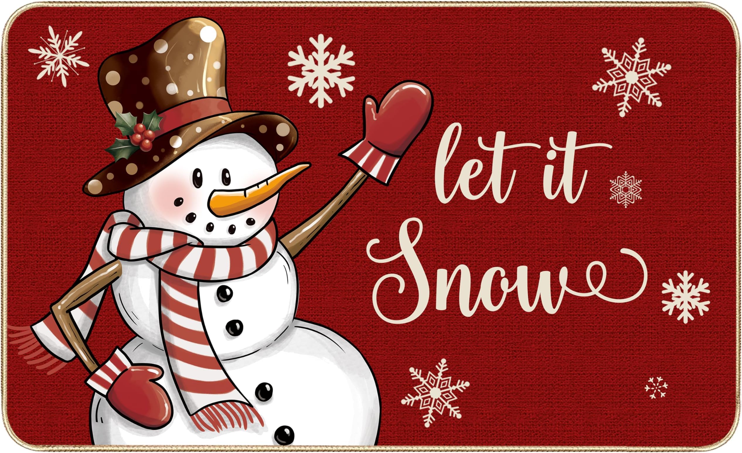 Amazon.com: Nialnant Christmas Doormat, Snowman Christmas Mats for ...