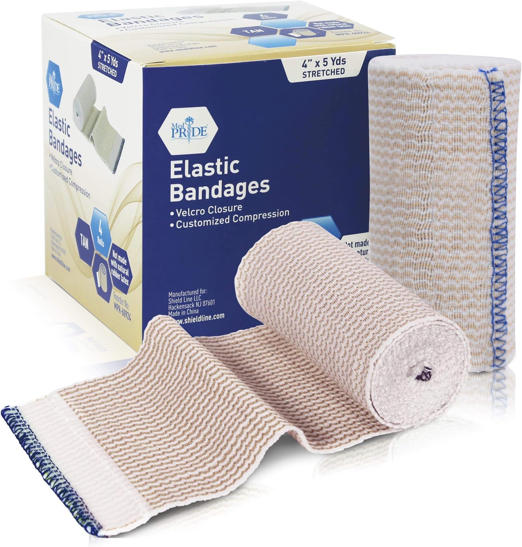Amazon.com: 24 Pack Elastic Bandage Wrap (6x2”, 6x3", 6x4", 6x6 ...