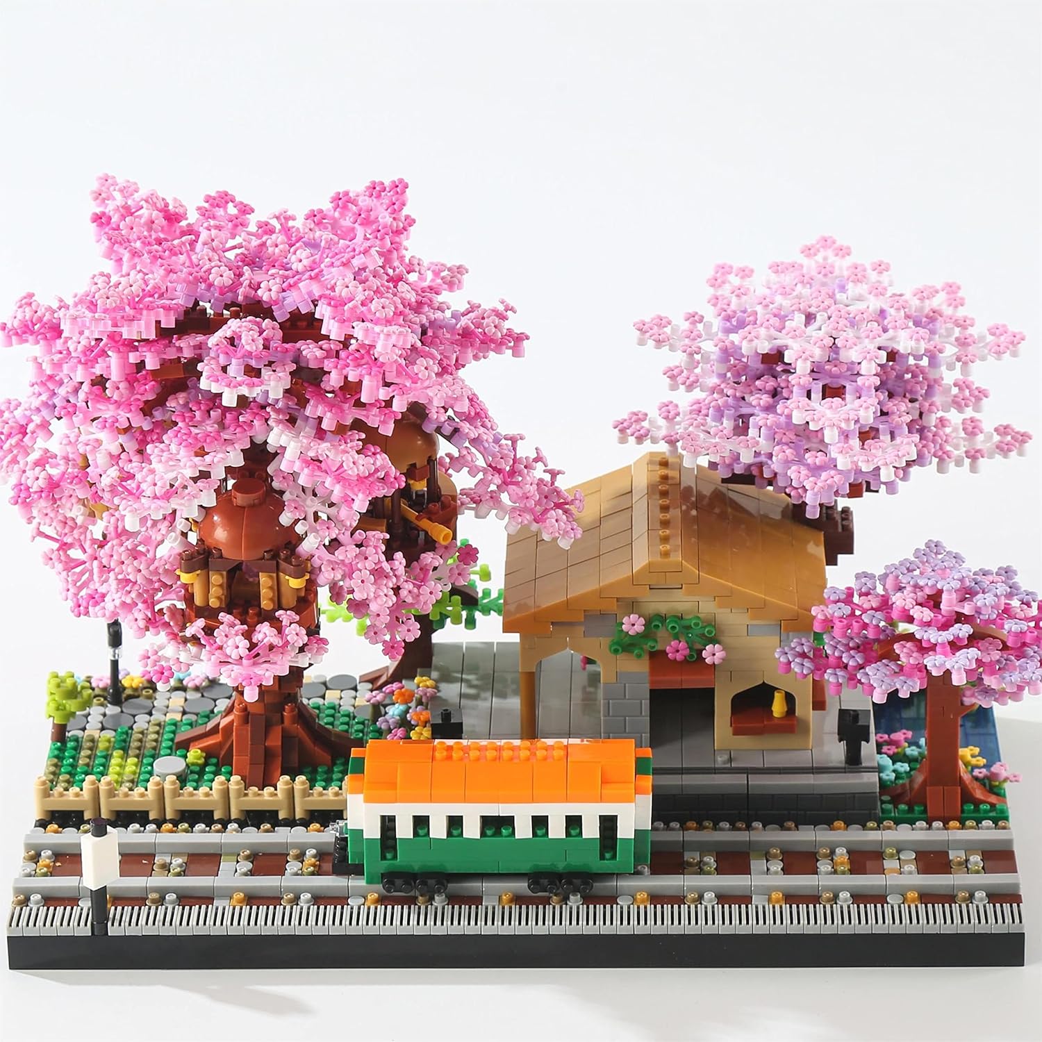 Amazon.com: 3668pcs Cherry Blossom Tree Building Model Kit, Japanese ...
