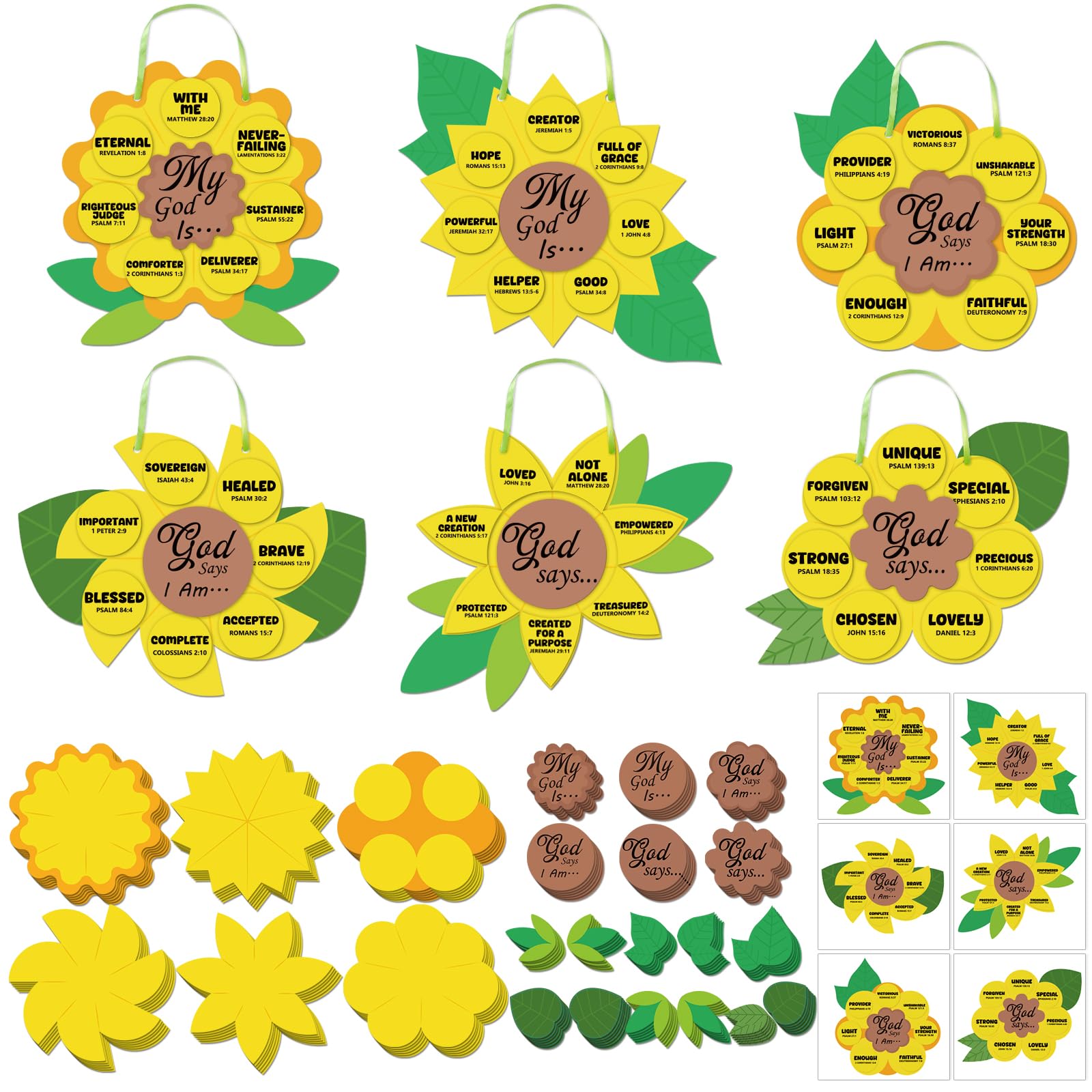 Kids DIY Craft Kits Bulk Honoson Be Kind Sunflower Craft Kit - 24 Pack ...