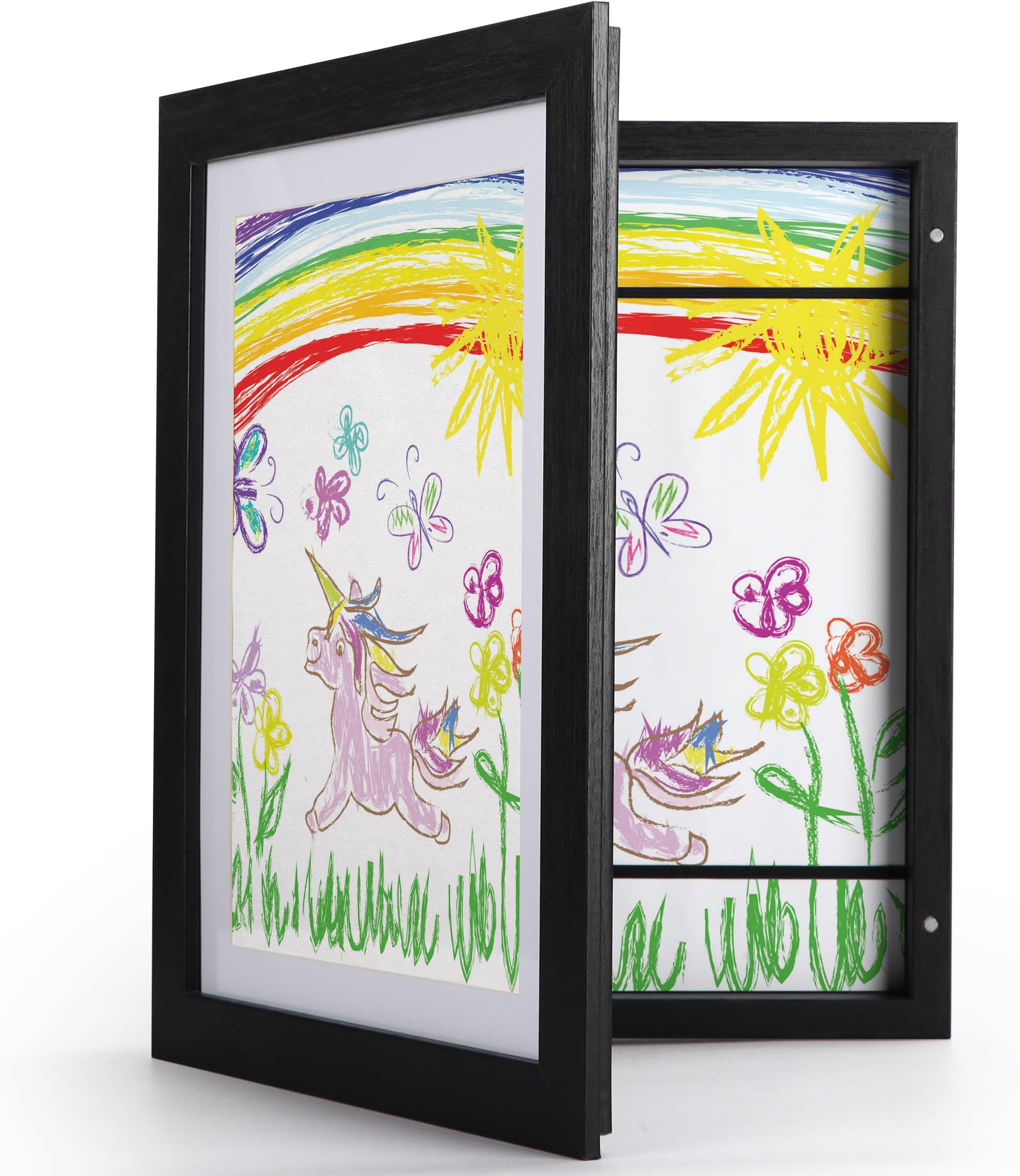 Amazon.com: GOSLMYY Kids Art Frame, Kids Artwork Frames Changeable ...