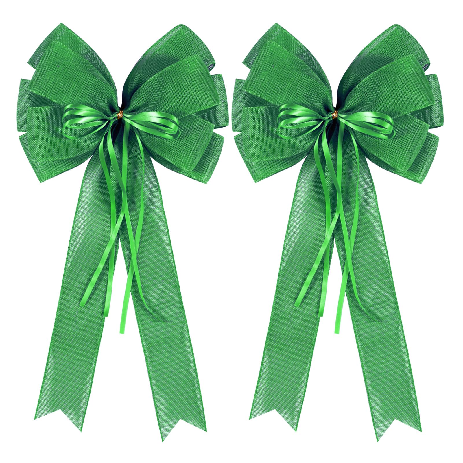 Amazon.com: 2 PCS Green Christmas Wreath Bow Decor,St Patricks Day Tree ...