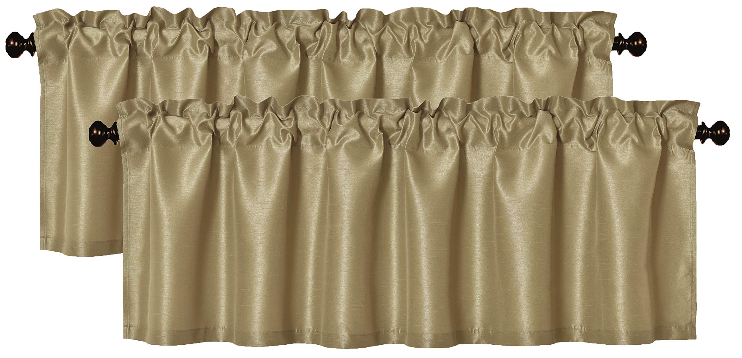 Amazon.com: Aiking Home (Pack of 2) Solid Faux Silk Window Valance, 56 ...