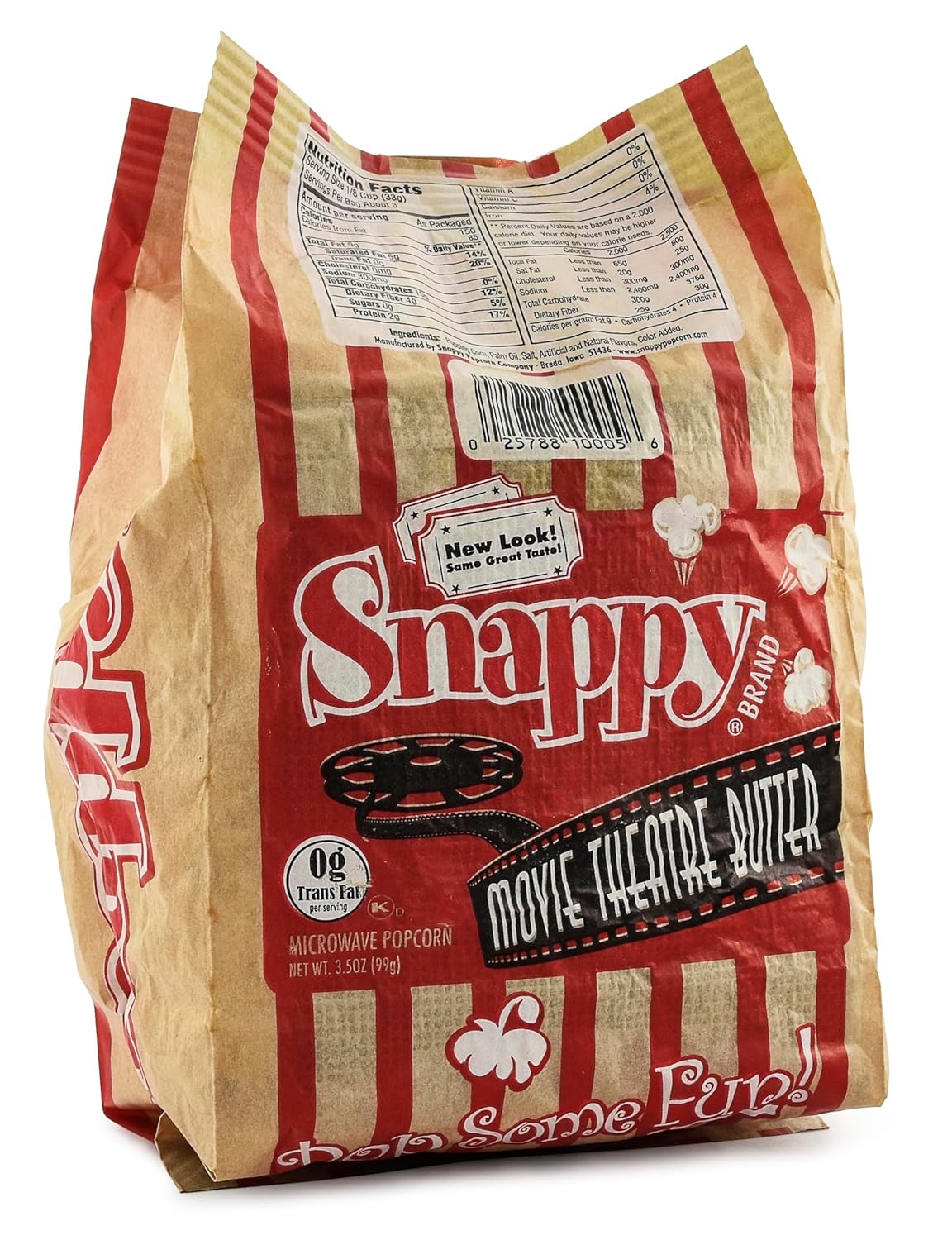 Amazon.com: Snappy Movie Theater Butter Microwave Popcorn, 3.5 oz, 48 Pack