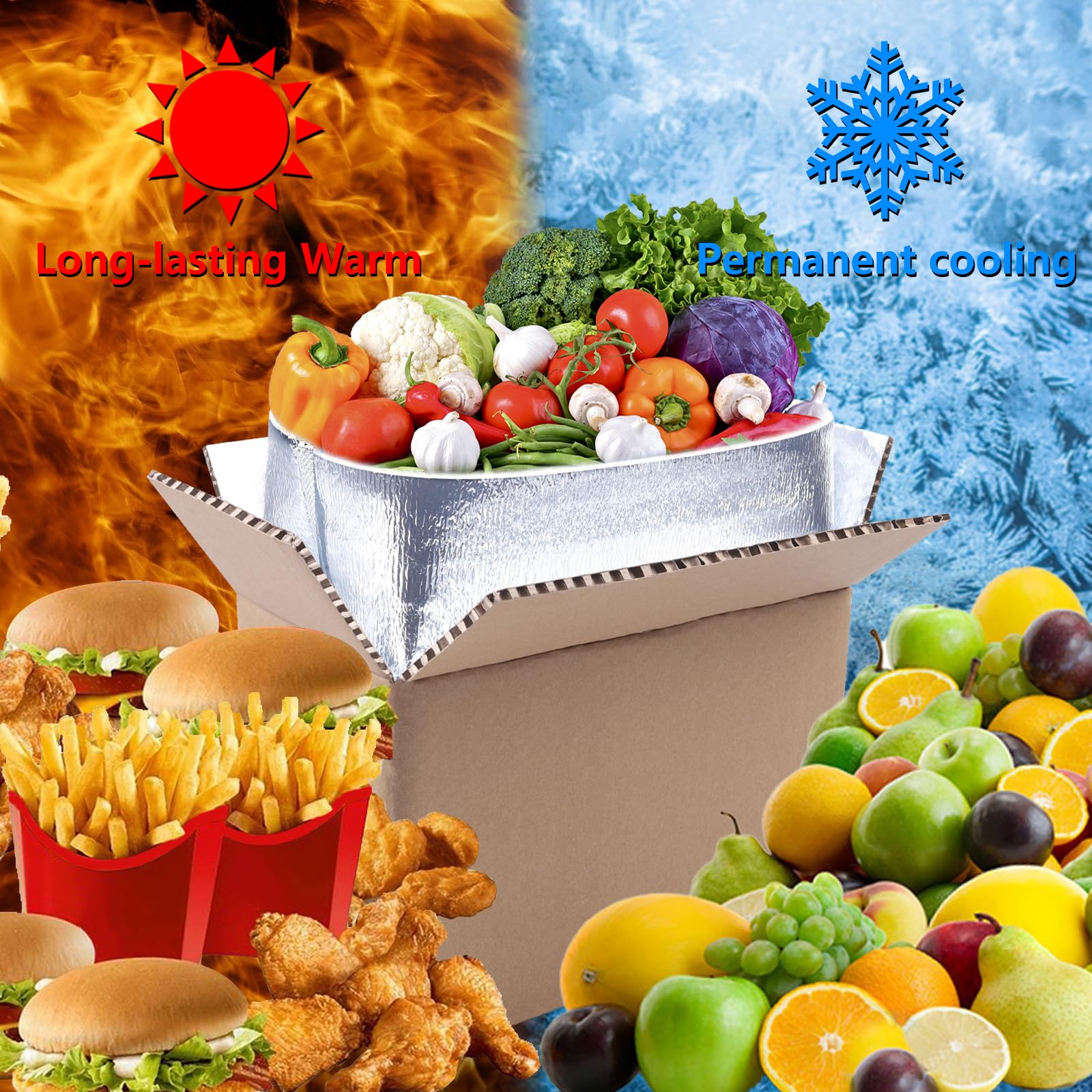 6 Pack Insulated Shipping Boxes with Aluminum Foil Insulated Bag??îfor ...